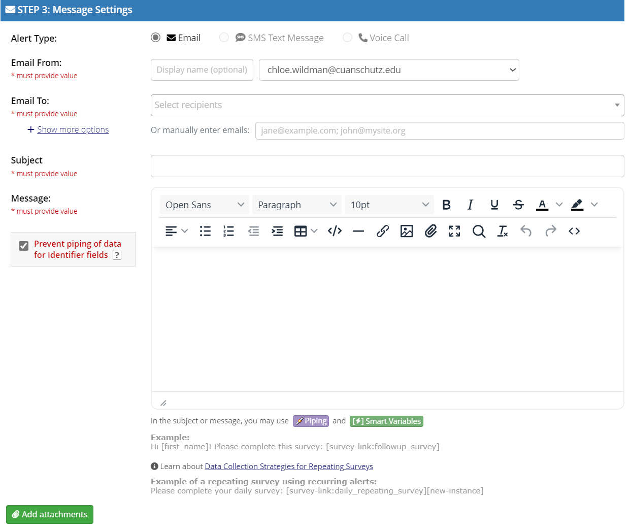Alerts & Notifications – UCD REDCap Help Center