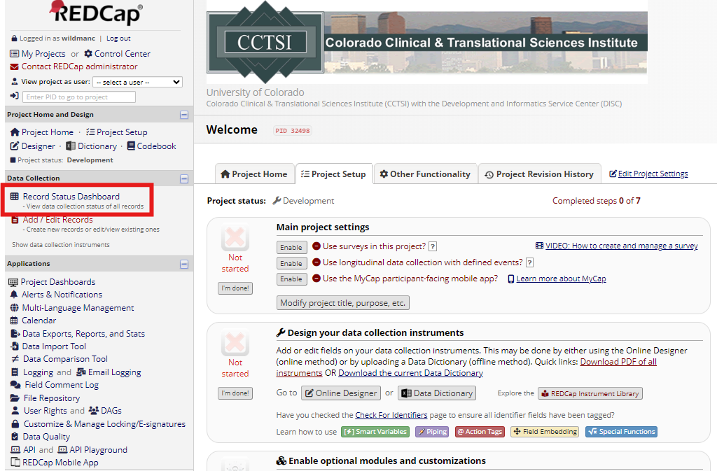 Record Status Dashboards – UCD REDCap Help Center