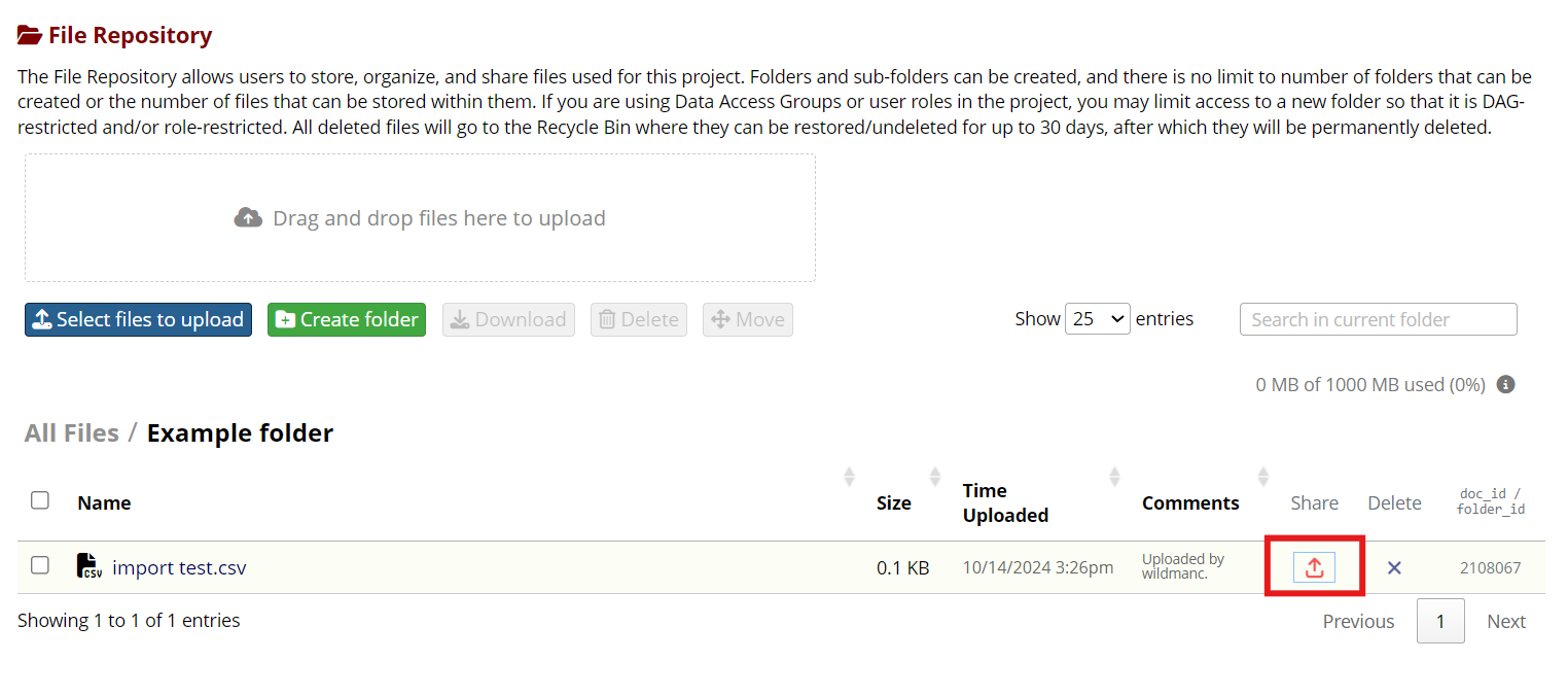 File Repository – UCD REDCap Help Center