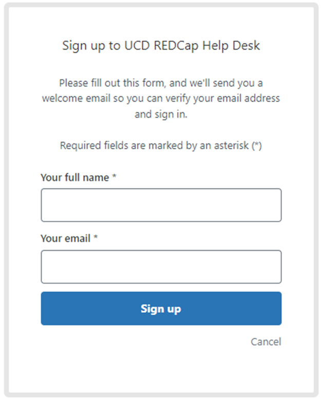 How can I make a Help Center account? – UCD REDCap Help Center