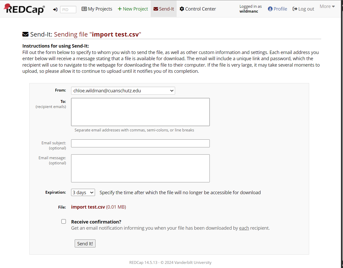 File Repository – UCD REDCap Help Center