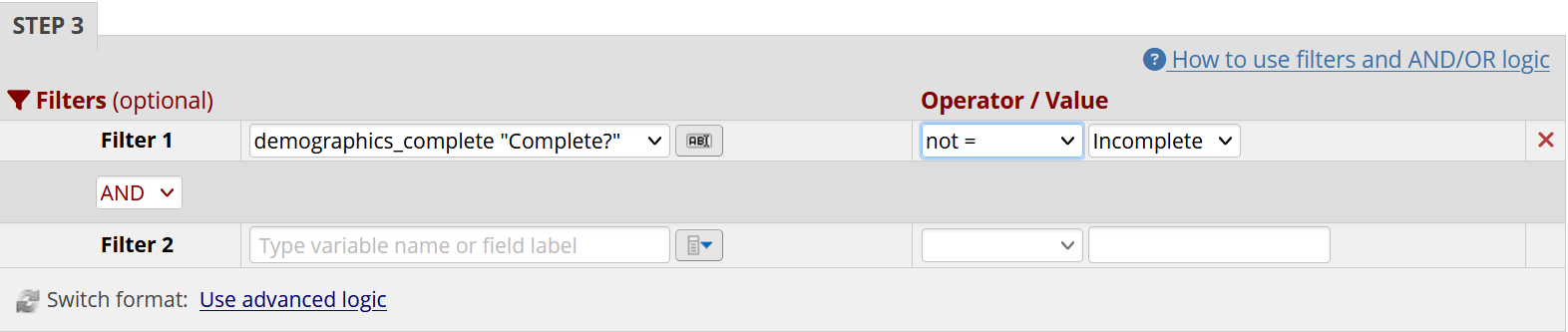 BUG FIX - Form/Survey Complete Logic Impacted – UCD REDCap Help Center