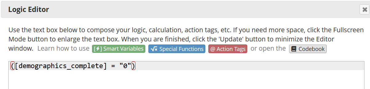 BUG FIX - Form/Survey Complete Logic Impacted – UCD REDCap Help Center